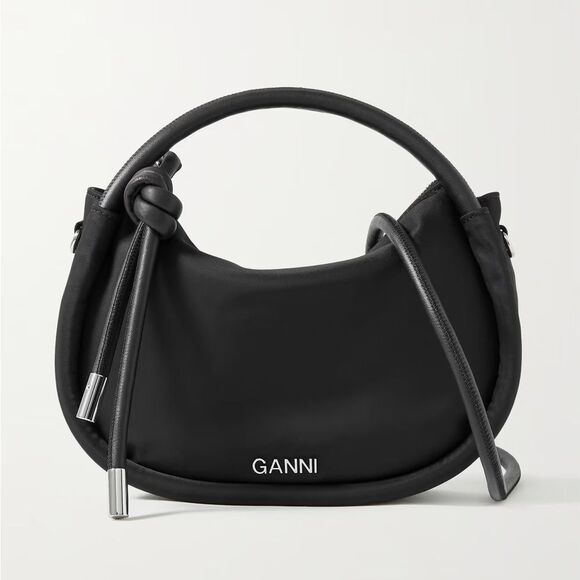 Ganni | Bags | Gannimini Knot Baguette Bag In Black | Poshmark